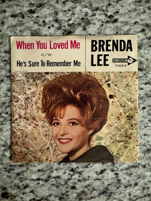 BRENDA LEE - When You Loved Me 45 tours, Decca Records, UC, PS, 31654 ...