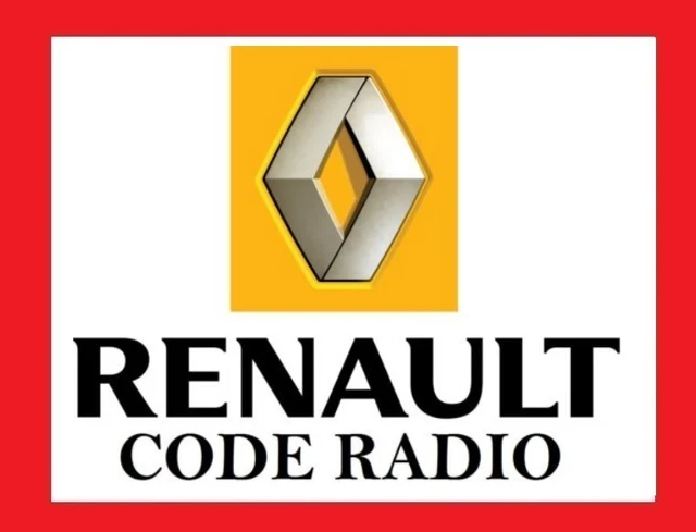 RENAULT DECODE UNLOCK Code Car CD Radio Player Clio Megane Scenic ...
