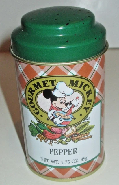 DISNEY GOURMET MICKEY Mouse Pepper Tin Prototype John Wagner Spices ...