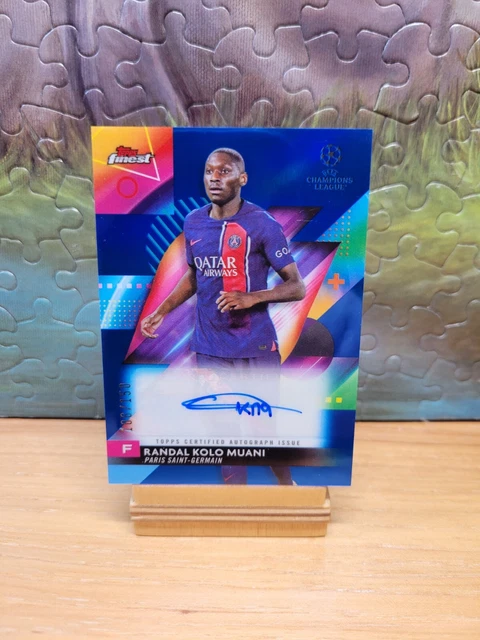2023-24 TOPPS FINEST UEFA CC Randal Kolo Muani bleu voiture /150 #A-RK ... 2023-24 TOPPS FINEST UEFA CC Randal Kolo Muani bleu voiture /150 #A-RK ...