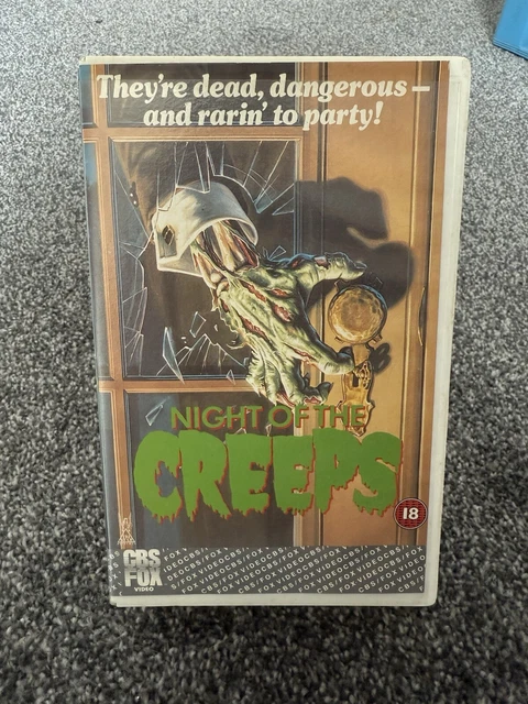 NIGHT OF THE Creeps Horror VHS Reversible Cover Big Box CBS FOX Video ...