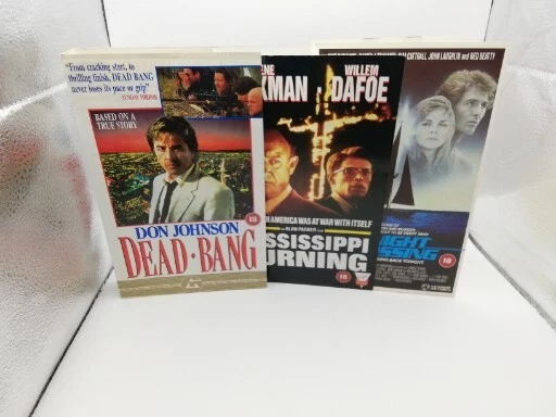 EX RENTAL VHS Video Sleeves Dead Bang Mississipi Burning Midnight ...