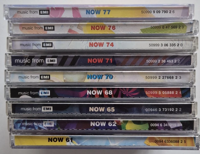 NOW THAT'S WHAT I Call Music 9 x CD Album Bundle Nos 61,62,65,68,70,71 ...