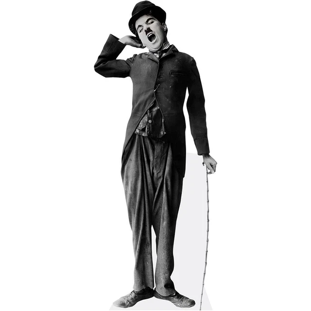 CHARLIE CHAPLIN (BW) Silhouette en carton Grandeur Nature EUR 67,53 ...