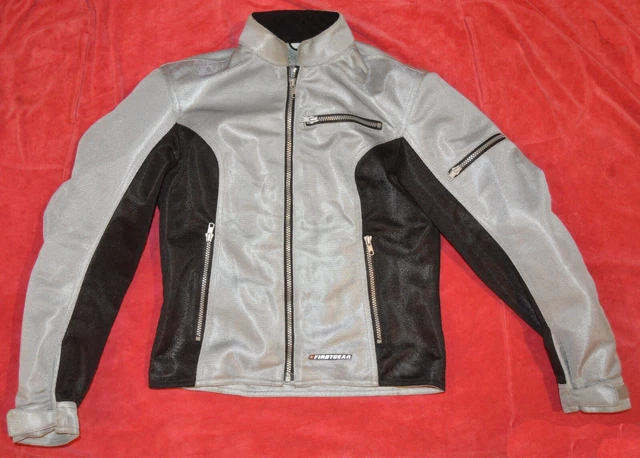 FIRSTGEAR HYPERTEX WOMENS Gray Black Armor Mesh Motorcycle Jacket Small ...