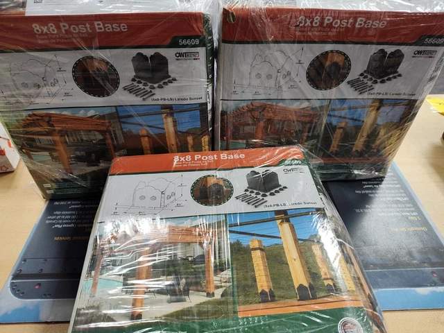 OZCO LAREDO SUNSET 8x8 Timber Post Base Kit Pergola LOT OF 3 $95.00 ...
