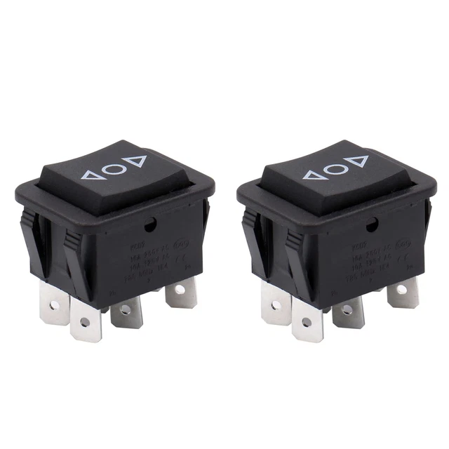 HESCHEN ROCKER SWITCH 16A 250VAC On-Off-On Momentary DPDT 6 Terminals ...