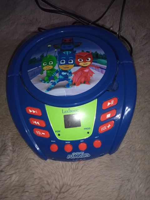 LEXIBOOK KIDS PJ MASKS Boombox CD Player AUX FM Radio Stereo ...