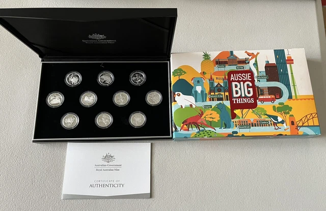 2023 AUSSIE BIG things Ten-Coin Fine Silver Proof Set with COA $599.00 ...