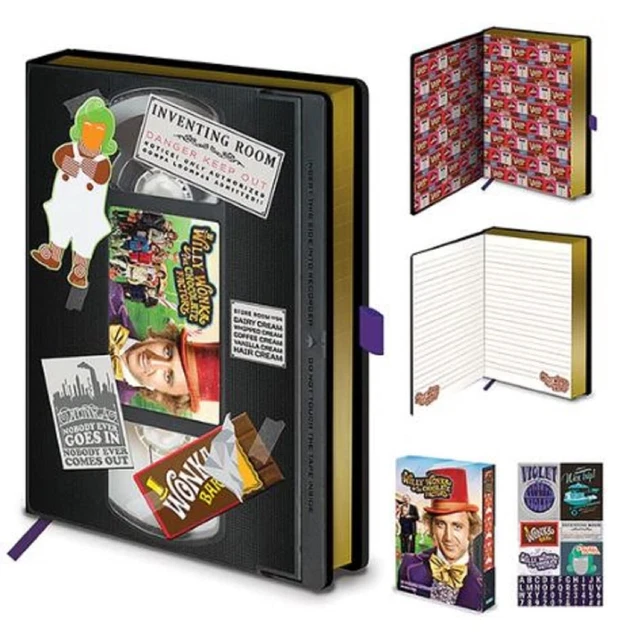 WILLY WONKA & The Chocolate Factory (Vhs) A5 Premium Notebook New £15. ...