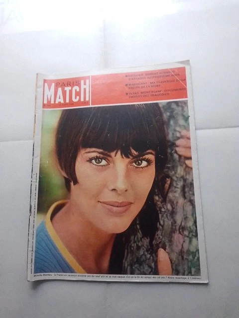 PARIS MATCH N°905 13 août 1966 Mireille Mathieu Le Mont Blanc H45 EUR 3,50 - PicClick FR