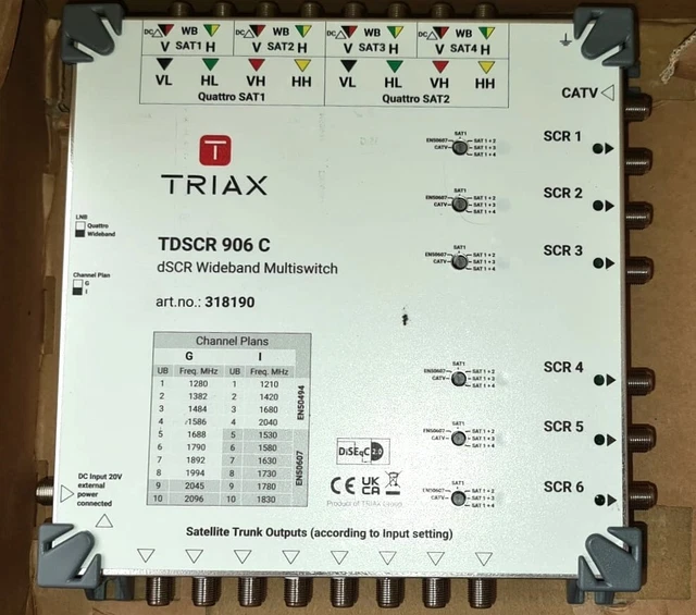 TRIAX MULTISWITCH - SCR/dCSS - TdSCR 906 C £50.00 - PicClick UK