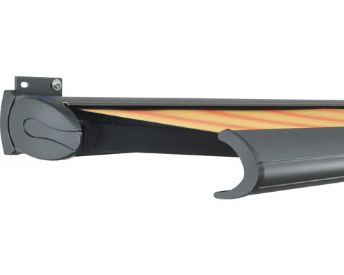 SOLUNA KASSETTENMARKISE EXKLUSIV 3,5x3 Dessin 320180 Gestell RAL 7016 ...