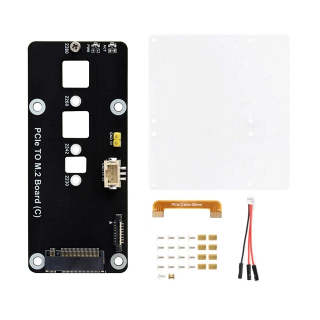 NEW BLACK PCIE to M.2 NVMe SSD Adapter Board For Raspberry Pi5 Gen2 ...