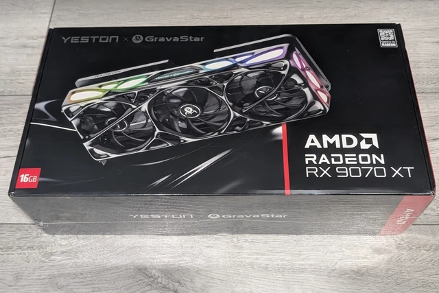 YESTON X GRAVASTAR RX 9070 XT 16GB Mercury Nova OC Graphics Card GPU ...