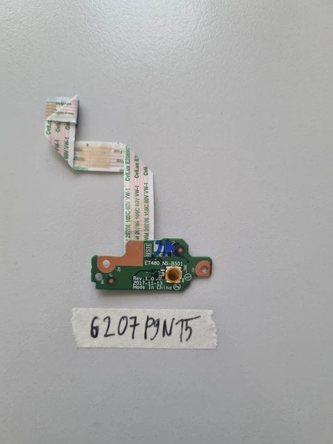 LENOVO THINKPAD T480 Power Button Board w/ Cable NS-B501 NBX0001LP00 ...