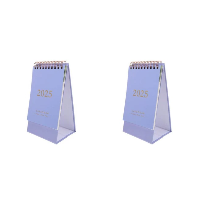 2 PACK 2025 Desk Calendar Calendars Desktop 2024-2025 Standing Daily ...