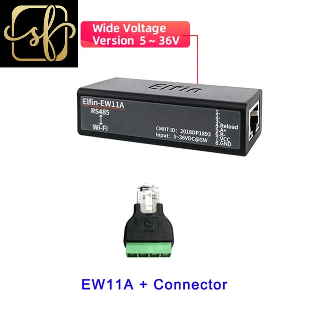 WIDE VOLTAGE 9-36VDC EW11 EW11A MINI RS485 Serial Server to WIFI ...