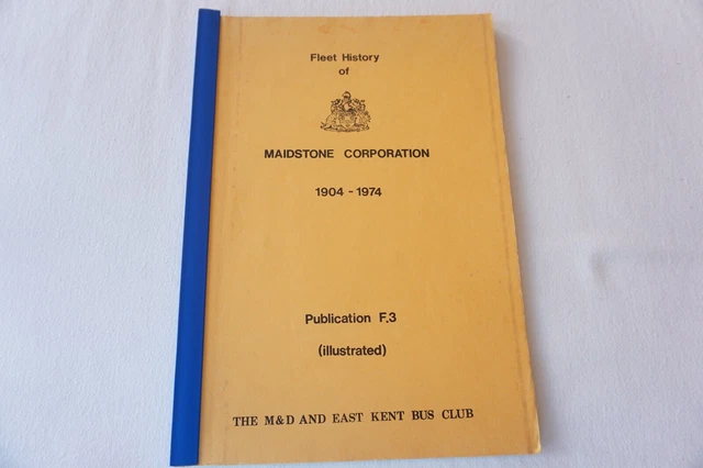 1975 MAIDSTONE CORPORATION Bus Fleet History PSV Circle List Book F3 £ ...