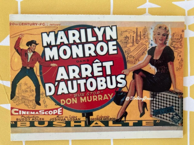 MARILYN MONROE 80S small NOTECARD Bus Stop poster (Nugeron PC12) 0322 ...