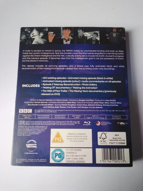 DOCTOR WHO: THE Web of Fear [PG] Blu-ray £5.44 - PicClick UK