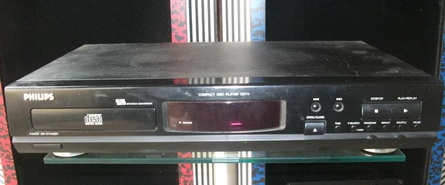 PHILIPS CD711 COMPACT Disco Giocatore Lettore CD-711 Nero EUR 76,85 ...