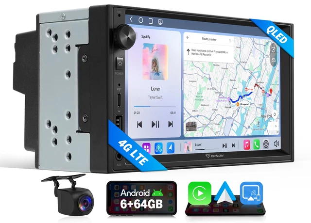 EONON UX6S 7& QLED 8-Kern 2DIN Autoradio CarPlay Radio mit Navi ...