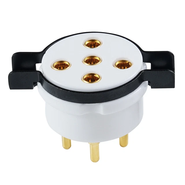 1PCS AMPTATA 5PIN Tube Ceramic Socket Gold PX4 B4 B5 PX25 1064 U18 ...