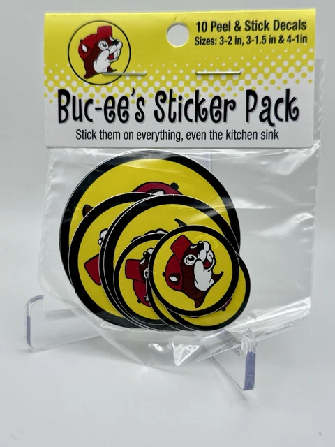 BUC-EE’S STICKER 10 Pack w/ Buc-ee's Logo - Variety of sizes - Free ...