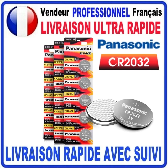 PILE CR2032 LITHIUM 3V PANASONIC Pile bouton QUALITÉ PREMIUM EUR 3,49 - PicClick FR