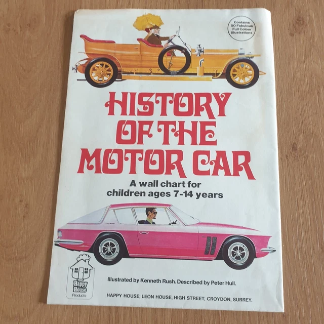 HISTORY OF THE Motor Car A Wall Chart For Children Ages 7-14 £0.99 ...