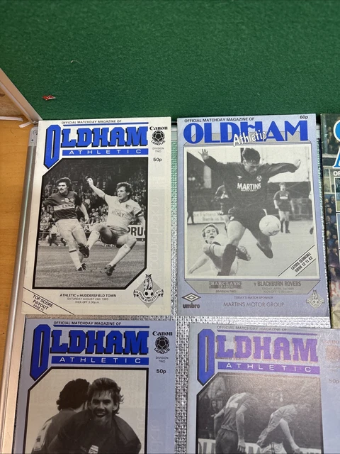 FOOTBALL PROGRAMMES COLLECTIONS/ bulk lots 1980’s -90’s Oldham Athletic ...