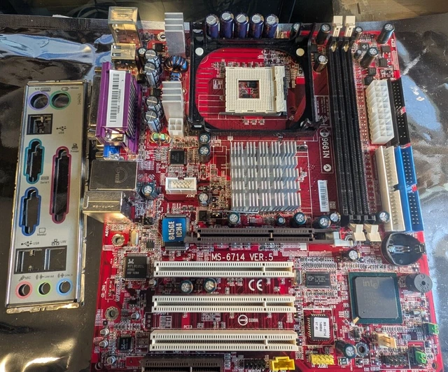 MSI MS-6714 MATX Motherboard Socket 478 AGP 845GE ICH4 Retro Gaming Appeal £35.00 - PicClick UK