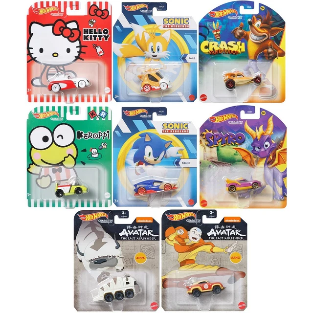 HOT WHEELS CHARACTER Cars Hello Kitty Keroppi Avatar Aang Appa Sonic ...