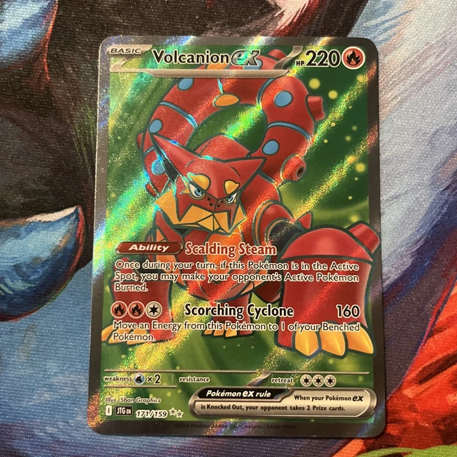 POKÉMON TCG VOLCANION EX Holo Ultra Rare Card 171/159 Sv09: Journey ...