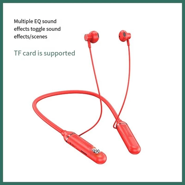 WIRELESS RUNNING HEADSET with Neckband Design Sweatproof For Sports ...