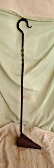 FLAMBOIR FLAMBADOU ANCIEN Fer Forge Cheminee Tourne-Broche Capucin EUR ...