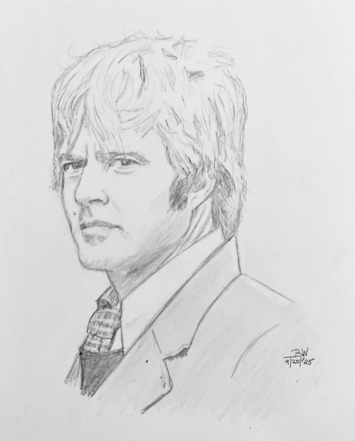 ROBERT REDFORD PENCIL DRAWING 11x14 ROBERT REDFORD ORIGINAL PORTRAIT ...