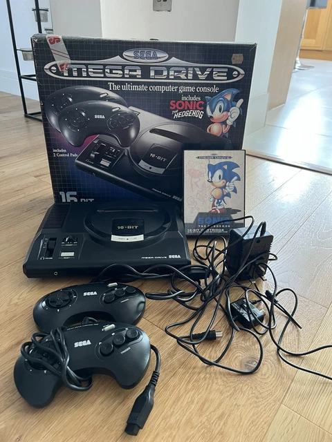 SEGA MEGA DRIVE console in original box with 2 Controllers And Sonic ...