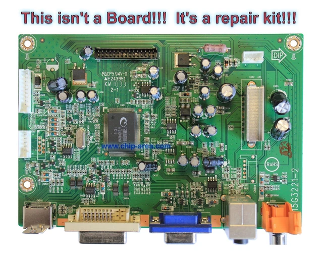 REPAIR KIT CAPACITORS For LCD Monitor ASUS HDMI VH222 For Mainboard ...