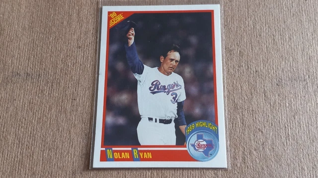 CARTE DE BASE de score Nolan Ryan 1990 #696 Highlights 5000 Strikeouts ...