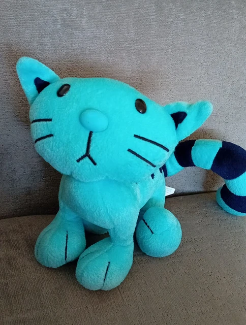 BOB THE BUILDER Pilchard Made 2000 Blue Cat Soft Plush Toy 9.5 inch ...