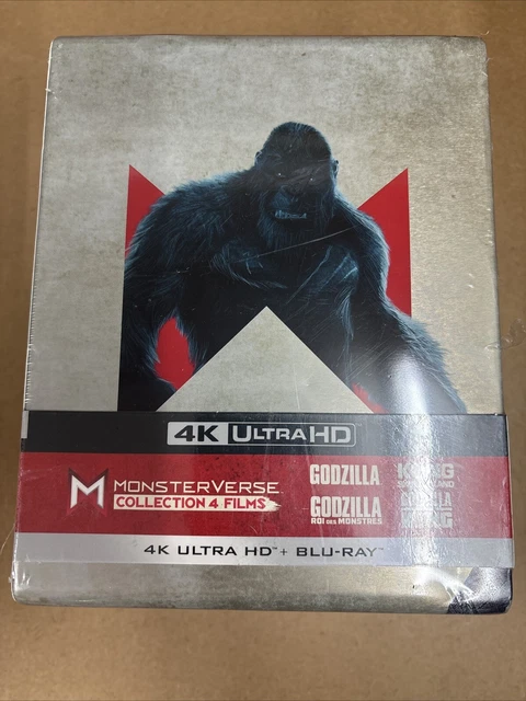 MONSTERVERSE 4K STEELBOOK Collection Kong Godzilla + Blu Ray - Read ...