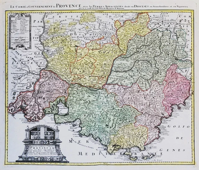 PROVENCE MARSEILLE TOULON Cannes Saint Tropez France Carte Map Carte ...