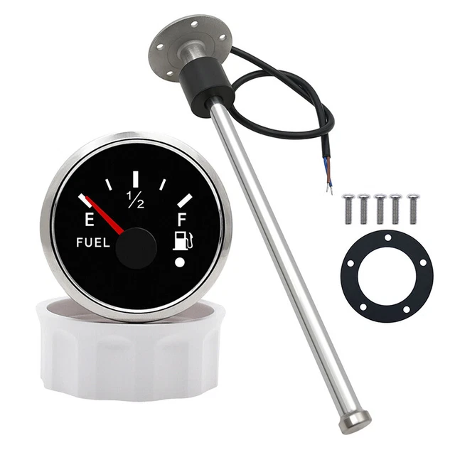52MM FUEL TANK Level Gauge Alarm 100-500mm Gas Fuel Level Sender Sensor ...