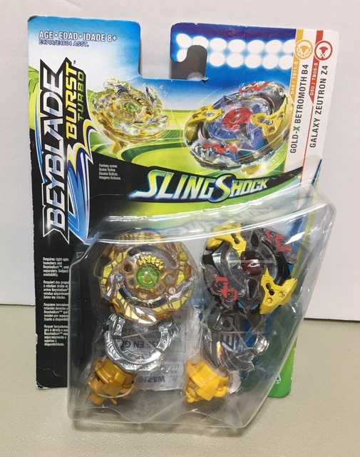 BEYBLADE DUAL PACK Burst Turbo SlingShock Gold-X Betromoth B4 Galaxy ...