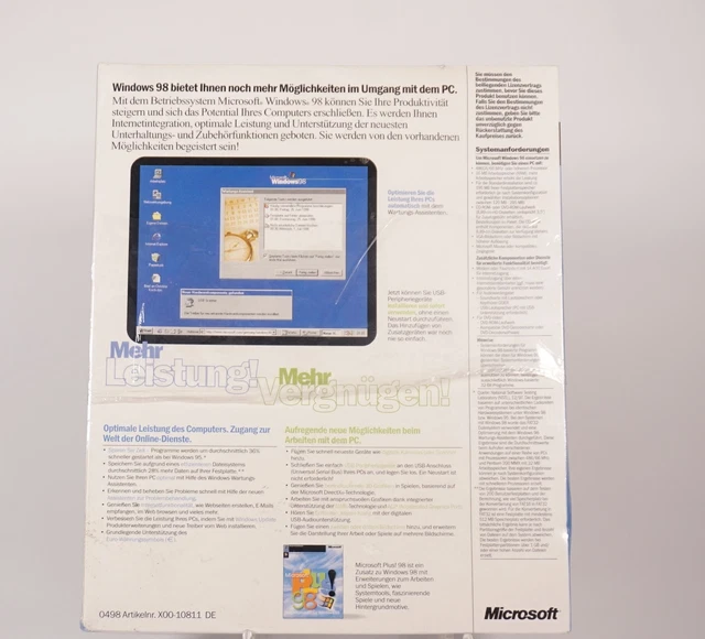 ORIGINAL MICROSOFT WINDOWS 98 Update New Version 730-00120 Sealed With ...