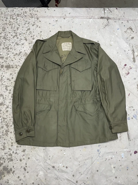 VINTAGE 1940S WWII US Army M43 Pattern B Field Jacket Deadstock Cutter ...