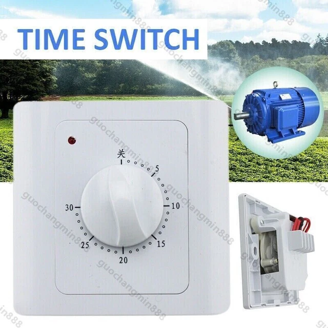 30 MIN ZEITSCHALTUHR Countdown Timer Mechanische Zeitschaltuhr Zeitschalter- EUR 14,39 - PicClick DE