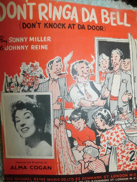VINTAGE ORIGINAL SHEET Music 1956 Don't Ringa Da Bell Alma Cogan $3.24 ...